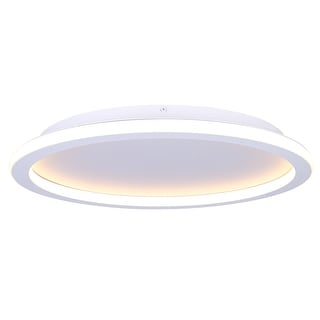 GAVYN 20 in. 1 Light Integrated LED White Modern Flush Mount - Bed Bath ...
