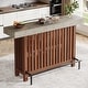 Home Bar Unit, Modern 2-Tier Bar Table with Footrest - 15.75"D x 62.99 ...