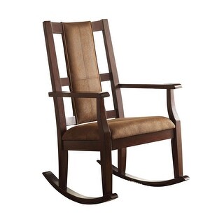 Comfortable Traditional Fabric Rocking Chair with Padded Seat and Tall ...