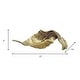 20" Metal Curled Leaf Sculpture Contemporary Artistic Abstract Gold ...