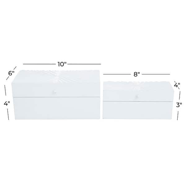 CosmoLiving by Cosmopolitan Wood Contemporary Boxes Wood 4 x 10 x 6 - S ...