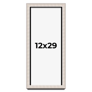 12x29 Shadow Box Frame Silver Real Wood Contemporary Shadowbox Display ...