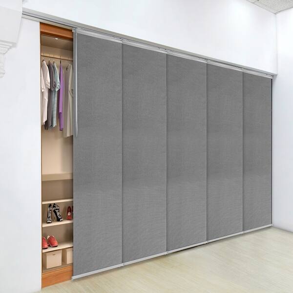 InStyleDesign - Iron 5-Panel Single Rail Panel Track Extendable 58"-110 ...