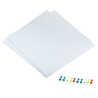 6Pcs Felt Pin Board Tile Self Adhesive Square Wall Bulletin Push Pin ...