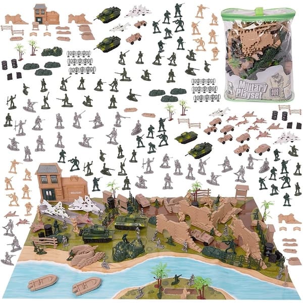 400 PCS Army Men Toys Soldiers Military Action Figures Battlefield War ...