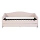 Teddy Fleece Upholstered Daybed with Light and Trundle - Bed Bath ...