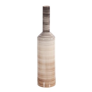 Ombre Striped Ceramic Bottle Vase - 23H x 6W x 6D - Bed Bath & Beyond ...