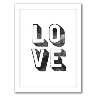 Love Block by Motivated Type White Framed Wall Art - Americanflat - 8 ...