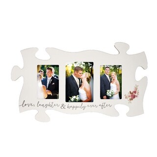 Love, laughter & happily ever after Puzzle Piece Frame - Bed Bath ...