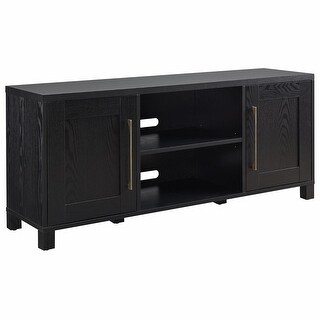 Evelyn&Zoe TV Stand with 2 Doors for TVs up to 65", Black - Bed Bath ...