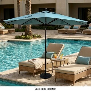 Tropishade 8x11' Alum Bronze Umbrella, Sunbrella 5449 Ether - Bed Bath ...