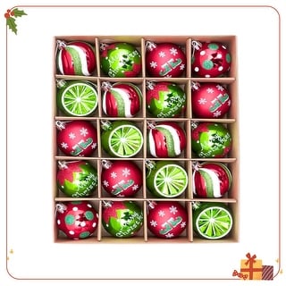20-Pack Christmas Decorations Multicolor Christmas Ball Ornaments 2.36 ...