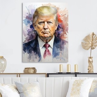 Designart "USA President Portrait" President/Political Large Metal ...