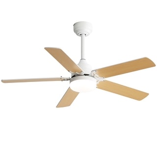 42 Inch Modern Ceiling Fan With 3 Color Dimmable Light 5 Blades Remote ...