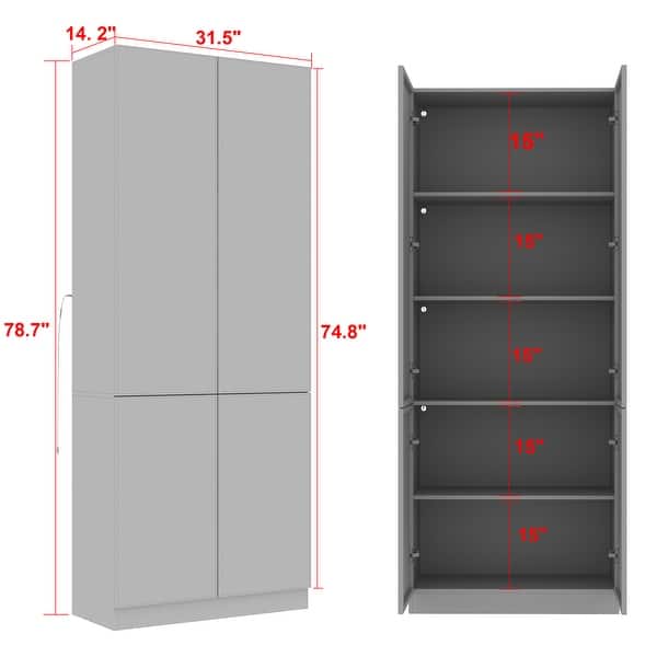 Tall Modular Display Storage Cabinet Bookcase w/Light Home Office - On ...