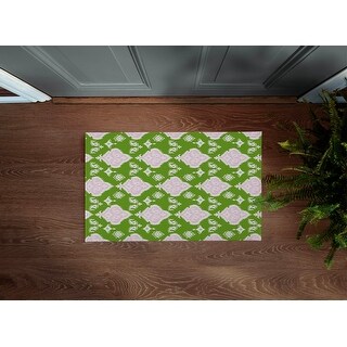 POOLSIDE IKAT KIWI with Rubberized non-slip Backing Indoor|Outdoor Mat ...