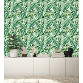 Green Plants Wallpaper Peel and Stick and Prepasted - Bed Bath & Beyond ...