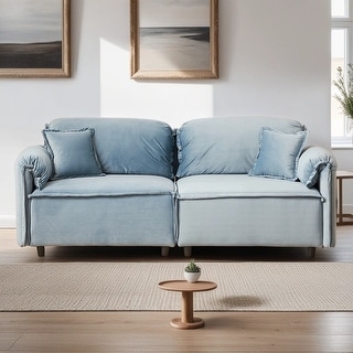 Luxury Modern Velvet Upholstered Sofa Couch,Sturdy And Durable Home ...