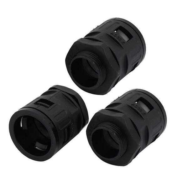 3 Pcs M25x1.5 PA Ripple Pipe Connector Joint Black for AD28.5 ...