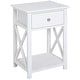 HomCom Wood X-side End Table - 15.5"L X 12"W X 22"H - Bed Bath & Beyond ...