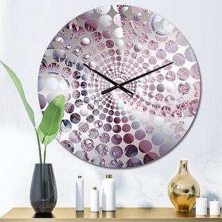 Designart "Alien Fractal Space Universe In 3D Pink IX" Pink Fractals ...