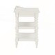 Antique White Nightstand with Spool Turned Legs and Pull-Out Tray for ...