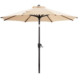 9 FT Patio Market Umbrella Outdoor Table Umbrellas,Beige - Bed Bath ...