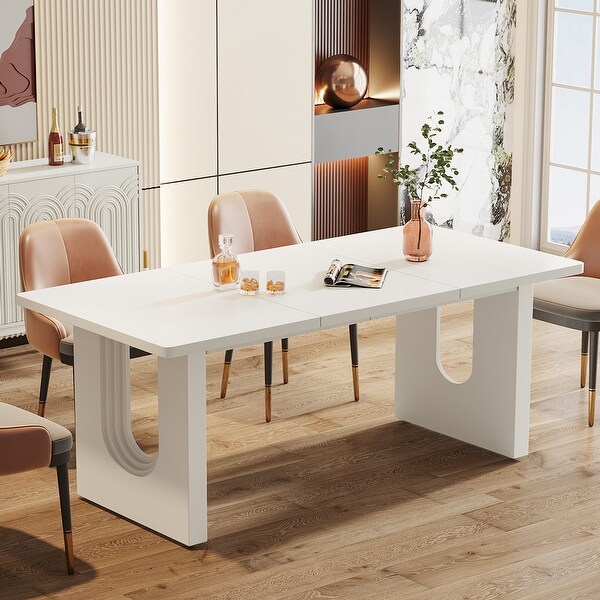 71 Inch Rectangular Dining Table for 6 8 People Wood Large Kitchen Dining Room Table On Sale Bed Bath Beyond 39130026
