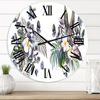 Designart 'Tropical Bouquets With Plumeria Frangipani Flowers ...