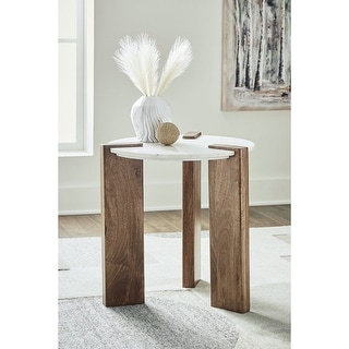 Ashley Furniture Braxmore Marble Accent Table - 22"W x 15"D x 23"H - On Sale - Bed Bath & Beyond ...