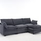 Modular Sofa, Velvet Large U-Shaped Couch Comfy Upholstered 3-Seat Sofa ...