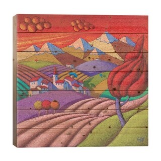 Autumn Landscape Print On Wood by Stefano Calisti - Multi-Color - Bed ...