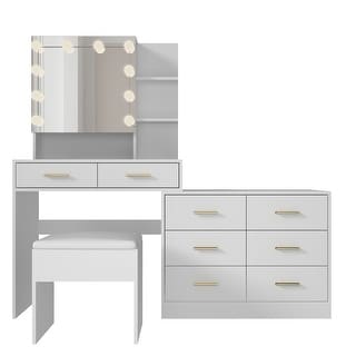 Dressing Table Set with Combination Cabinet - Bed Bath & Beyond - 41804093