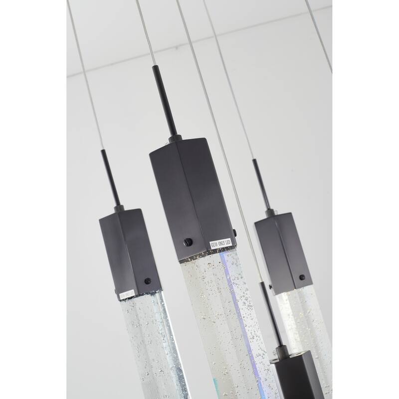 5-Light L14" Black Gun Metal Chandelier with Crystals - Bed Bath ...