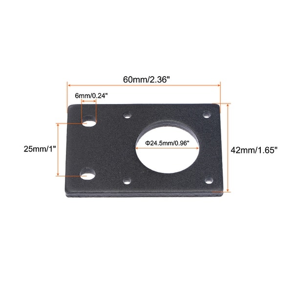 Stepper Motor Mounting Bracket Mount Plate 42mm Black for 3D Printer ...