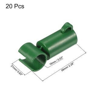 20Pcs 2.28" Long Plastic Plant Stakes Connector Pipe Joint Buckle Clips ...