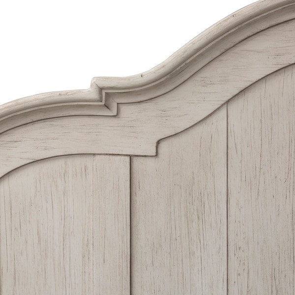 Farmhouse Reimagined Antique White with Chestnut King Poster Headboard ...