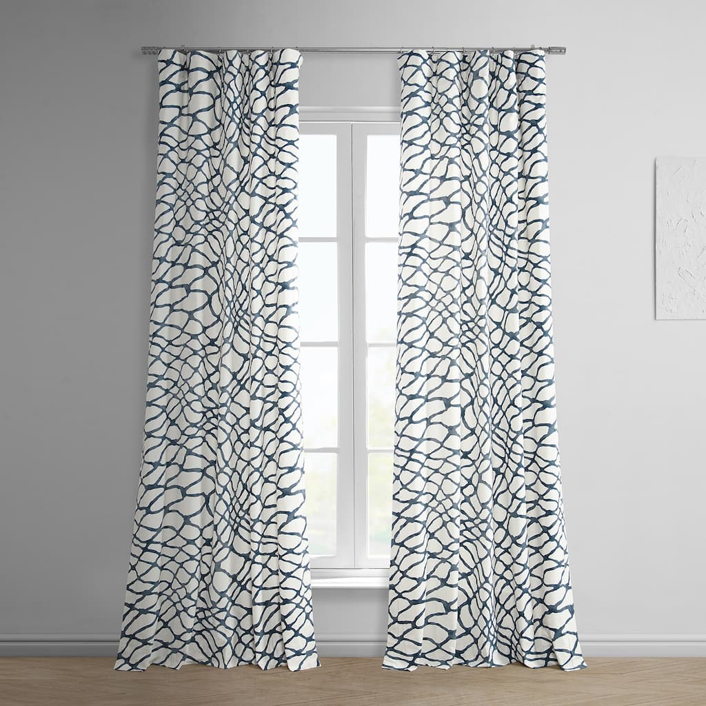 Exclusive Fabrics Indonesian Printed Cotton Twill Curtain (1 Panel ...