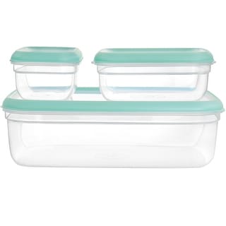 Martha Stewart 6 Piece Plastic Storage Container and Lid Set in Mint ...