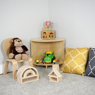 Wood Designs Sturdy Corner Storage Unit, Birch Wood Storage Display ...