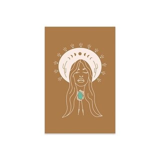 Desert Angel in Camel & Turquoise Print On Acrylic Glass by Allie ...