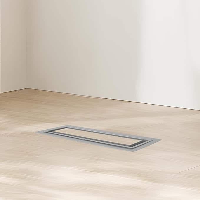 Zion Flush Mount Floor Register 3" x 10" Grey Modern Air Vent for AC ...