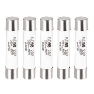 Ceramic Cartridge Fuses 20A 250V-500V 6x30mm Fast Blow for Saving Lamp ...