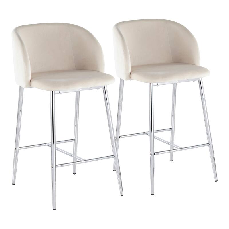 Silver Orchid Harding Velvet Counter Stool (Set of 2) - On Sale ...