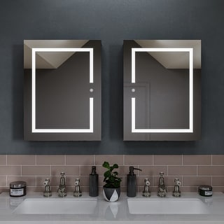 Croydex Caballo Illuminated Dual LED Medicine Cabinet, Recessed or ...