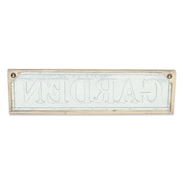 Brown Metal Garden Horizontal Wall Sign - On Sale - Bed Bath & Beyond ...
