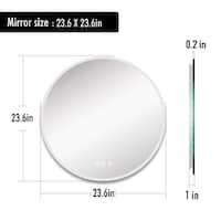 Round Bathroom LED Lighted Mirror with Defogger - On Sale - Bed Bath ...