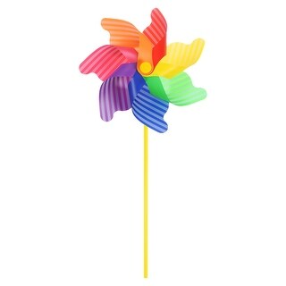 20.5 Inch Rainbow Pinwheels Plastic Windmill for Decoration, Colorful ...