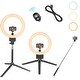 8" Dimmable LED Ring Light Floor Table Stand USB with Phone Holder for ...