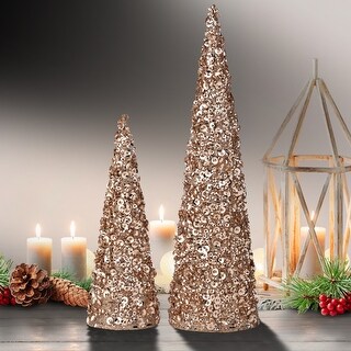 12/18" Glamour Sequin Tree Set of 2 - Bed Bath & Beyond - 38248289